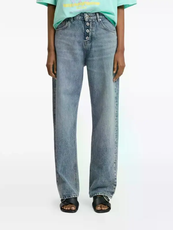 Hugo Button-fly Faded Jeans