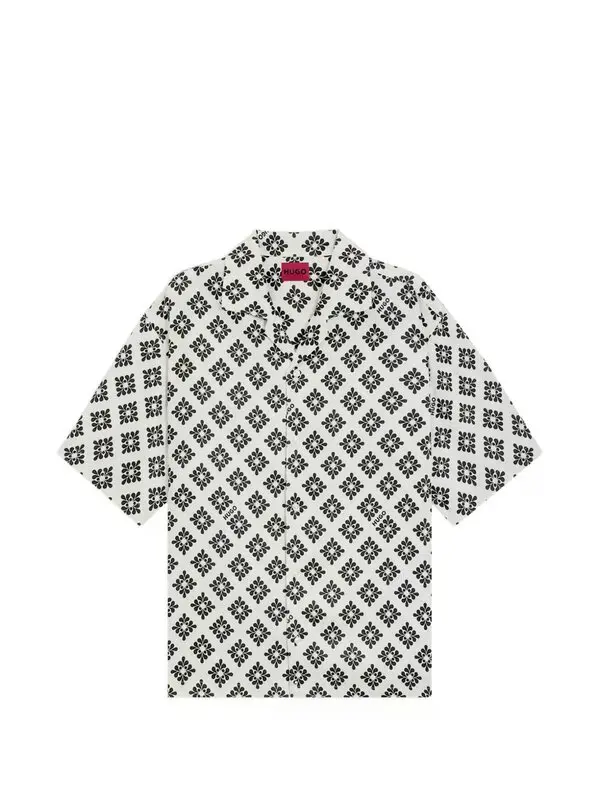 Hugo Geometric-print Short-sleeve Shirt