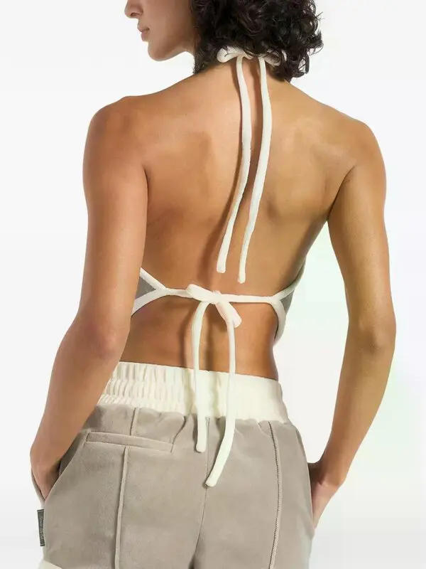 Manière De Voir Asymmetrical Halter Neck Sleeveless Top