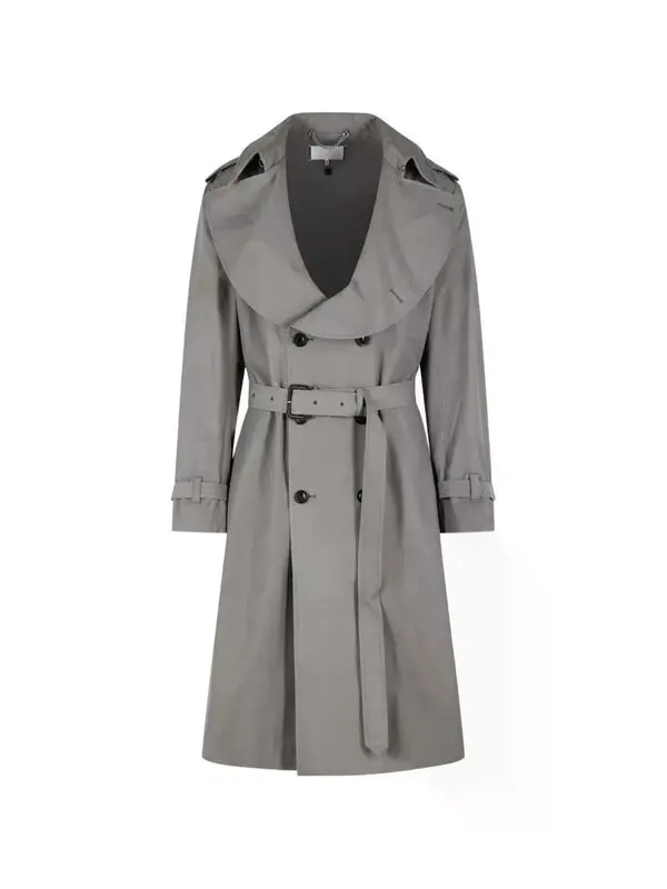 MAISON MARGIELA Double-breasted Trench Coat - Grey