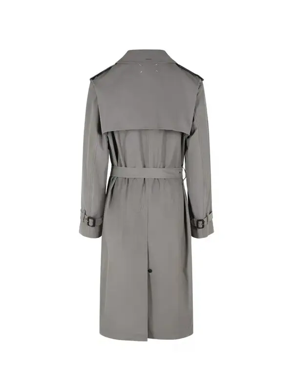 MAISON MARGIELA Double-breasted Trench Coat - Grey