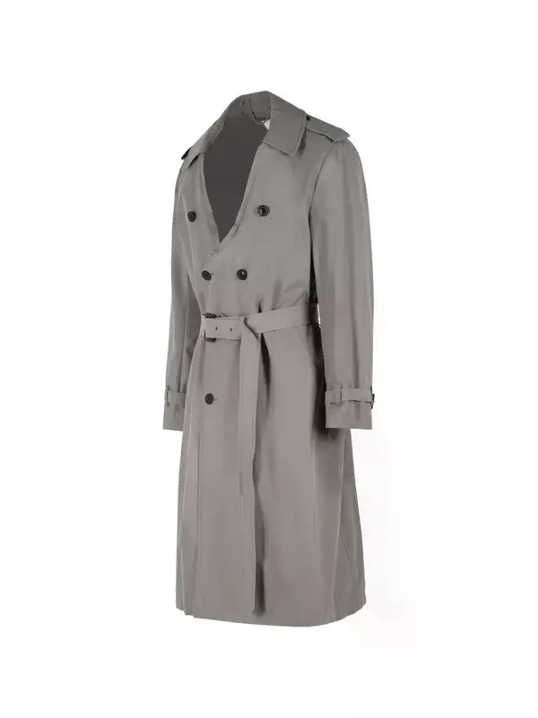 MAISON MARGIELA Double-breasted Trench Coat - Grey