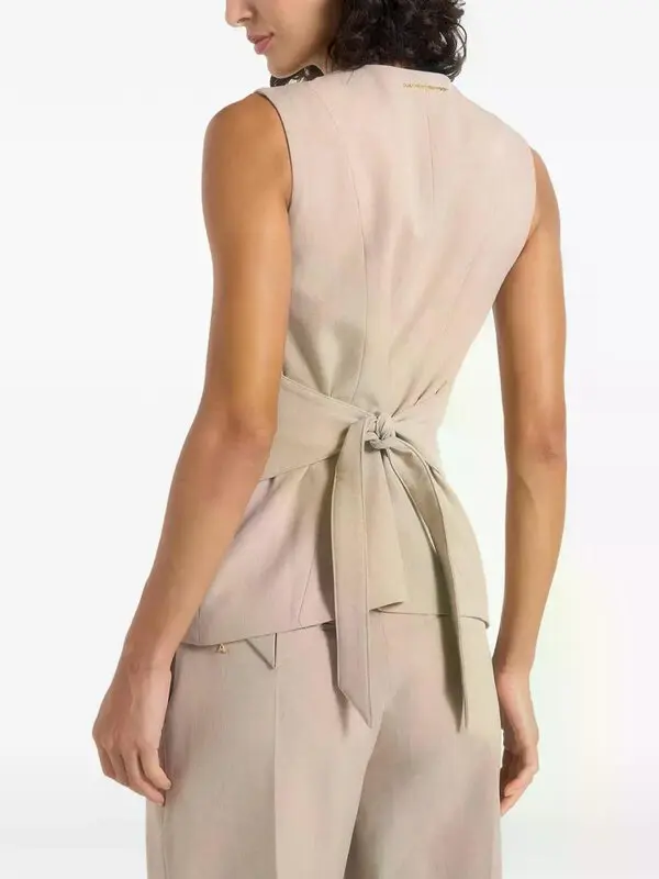 Manière De Voir Tailored Crew Neck Waistcoat - Neutrals
