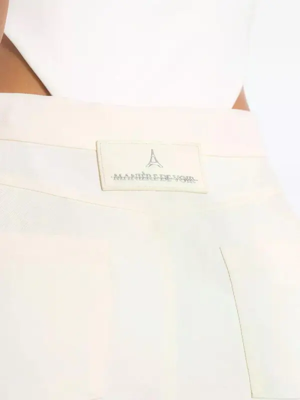 Manière De Voir Ruched Detail Trousers - Neutrals
