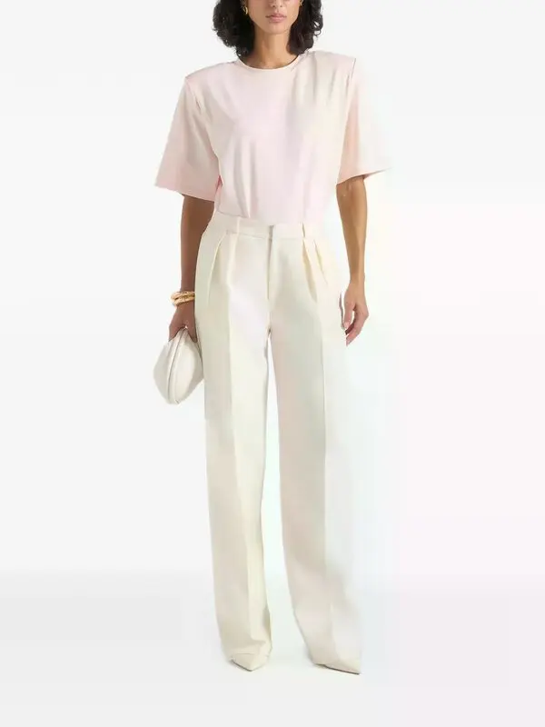 Manière De Voir Wide Shoulder Bodysuit T-shirt - Pink