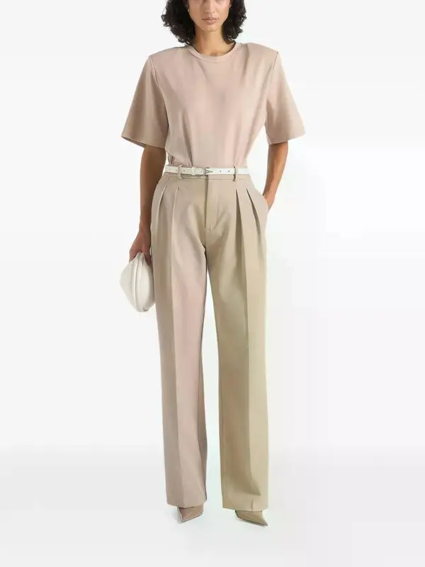 Manière De Voir Wide-shoulder Bodysuit T-shirt - Neutrals