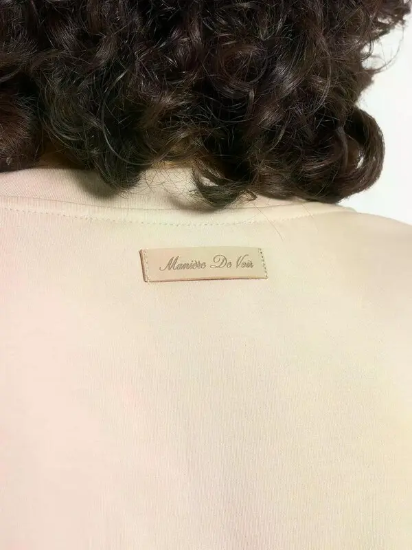 Manière De Voir Wide-shoulder Bodysuit T-shirt - Neutrals