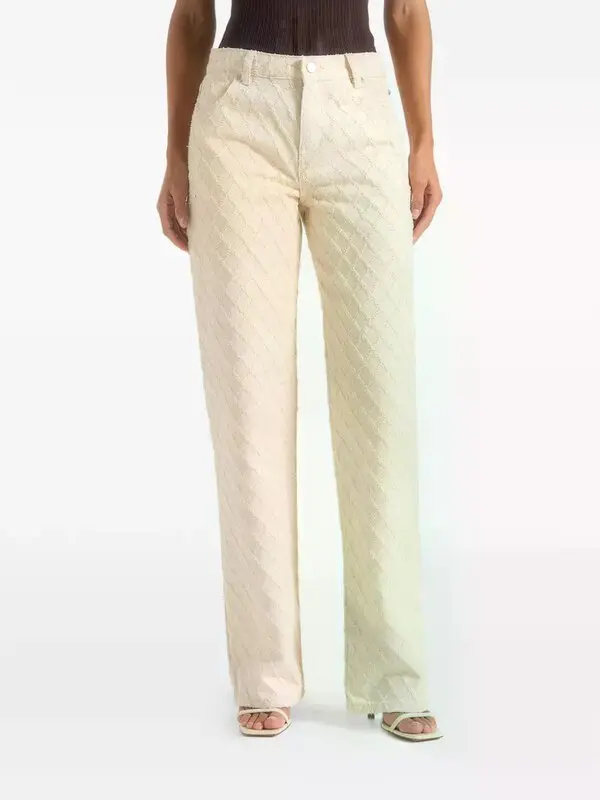 Manière De Voir Elyssa Diamond Stitch Denim Jeans