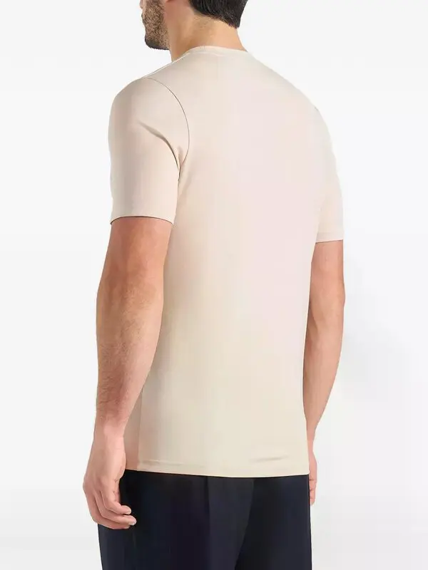 Manière De Voir Ts003 In Cream Fitted Luxe T-shirt - Neutrals
