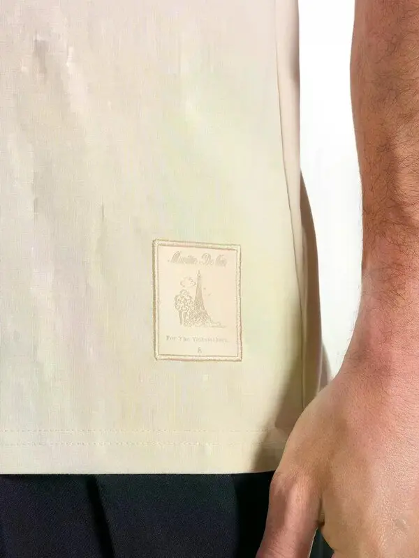 Manière De Voir Ts003 In Cream Fitted Luxe T-shirt - Neutrals