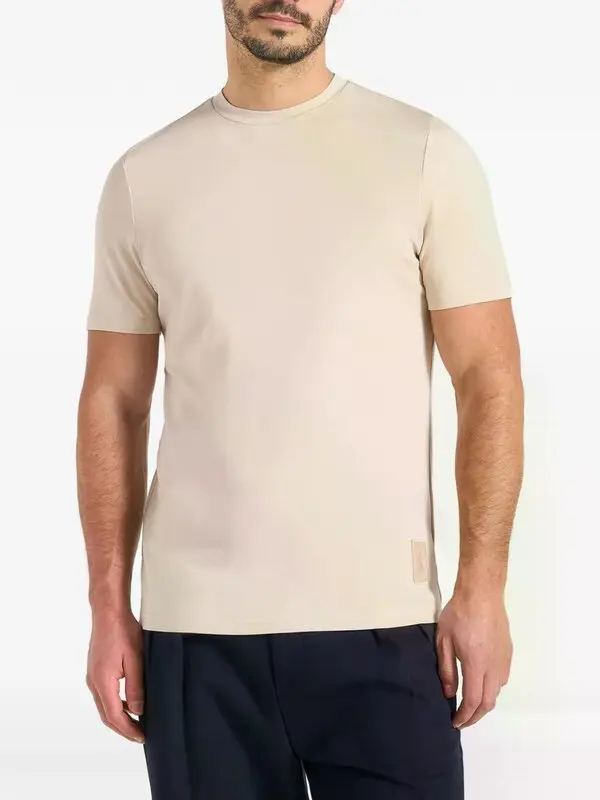 Manière De Voir T⁠s003 In Cream Fitted Luxe T-shirt - Neutrals