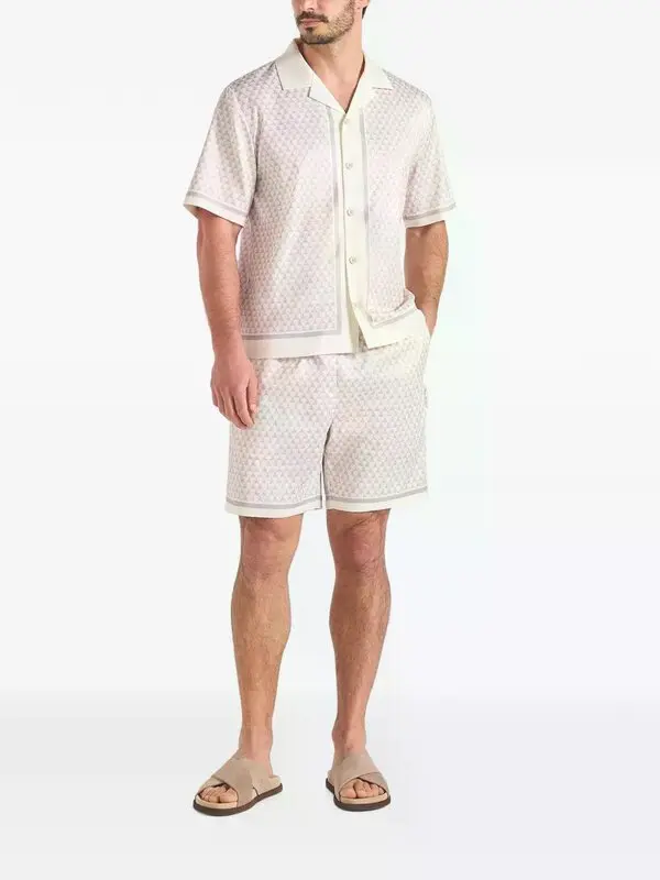 Manière De Voir Maniera De Voir Eiffel Monogram Satin Shorts