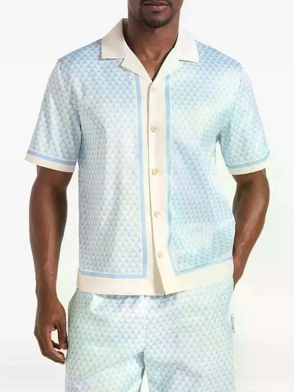 Manière De Voir Idriss In Pale Eiffel-monogram Resort Shirt
