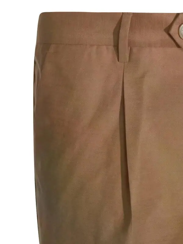 Brunello Cucinelli Pleated Waistband Tapered Trousers - Neutrals