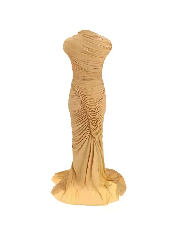 FRANCESCO MURANO Draped Asymmetric Maxi Gown