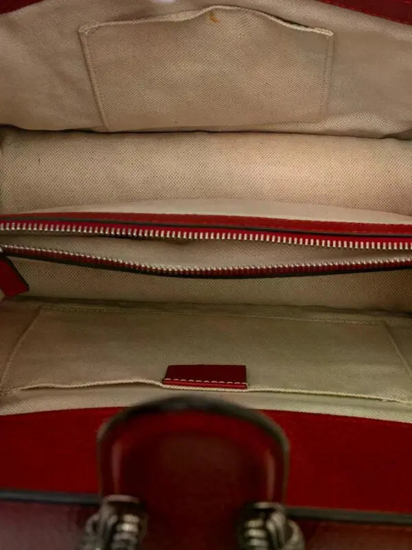 Gucci Calfskin Bamboo Dionysus Web Satchel - Red