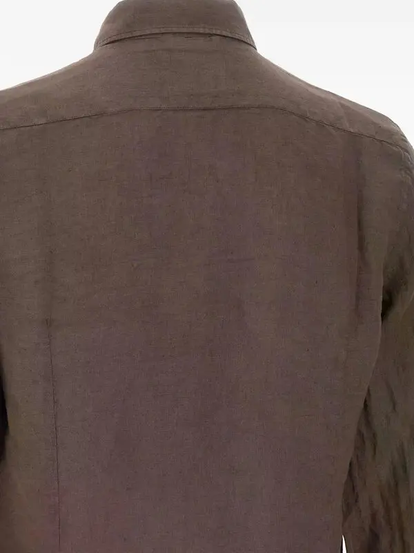 MC2 SAINT BARTH Pamplona Button-down Linen Shirt - Brown