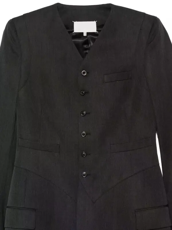 MAISON MARGIELA Four-stitch Single-breasted Coat - Grey