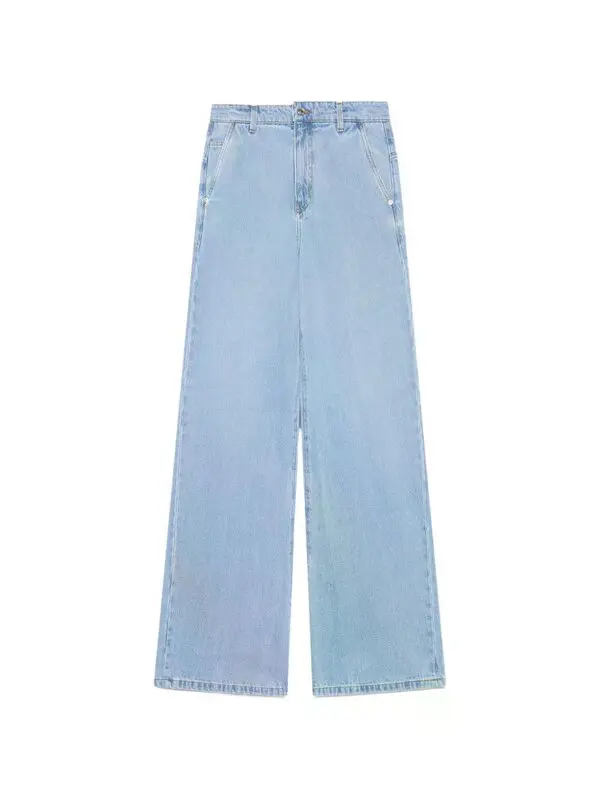 Gcds Stone-washed Wide-leg Jeans