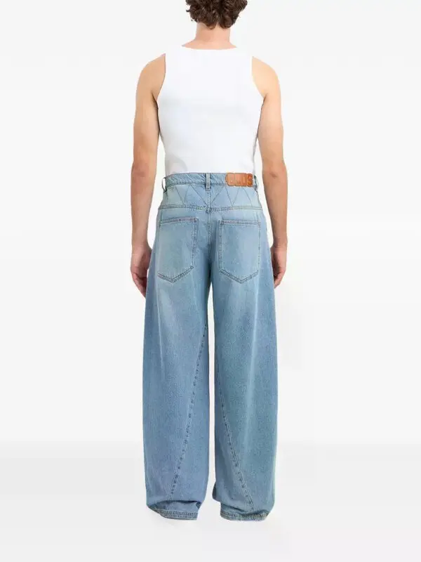 Gcds Stone-washed Wide-leg Jeans
