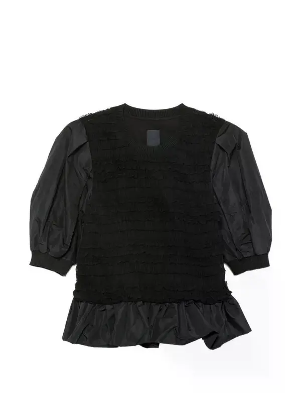 JUUN.J Shirred Ruffle Puff Sleeve T-shirt