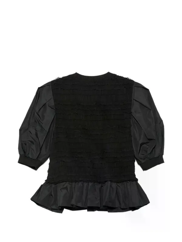 JUUN.J Shirred Ruffle Puff Sleeve T-shirt