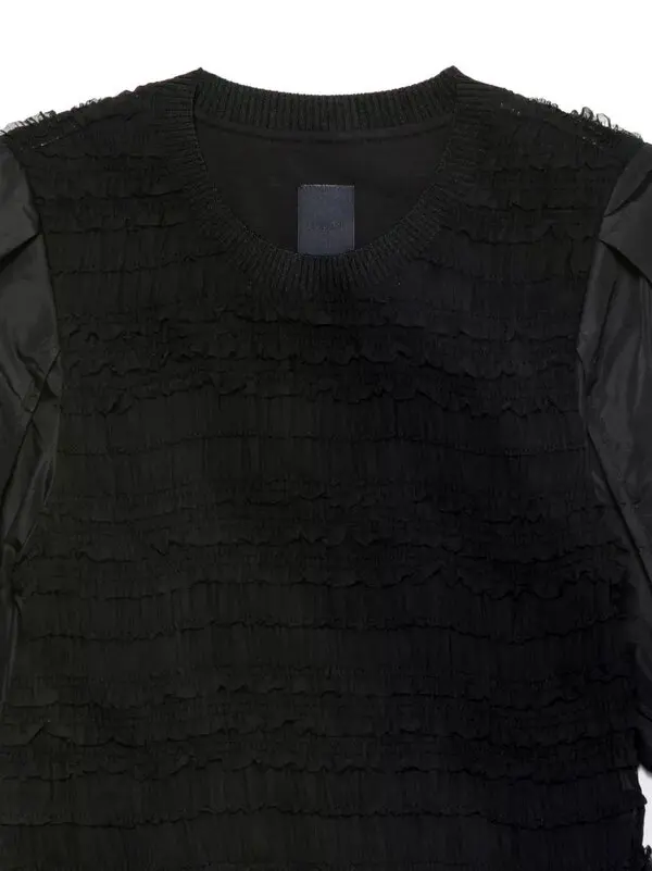 JUUN.J Shirred Ruffle Puff Sleeve T-shirt