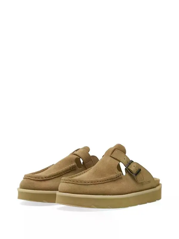 Clarks Beige Suede Sandals With Whipstitch Detailing - Neutrals