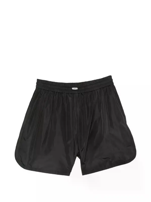 JUUN.J Drawstring Waist Curved Hem Shorts