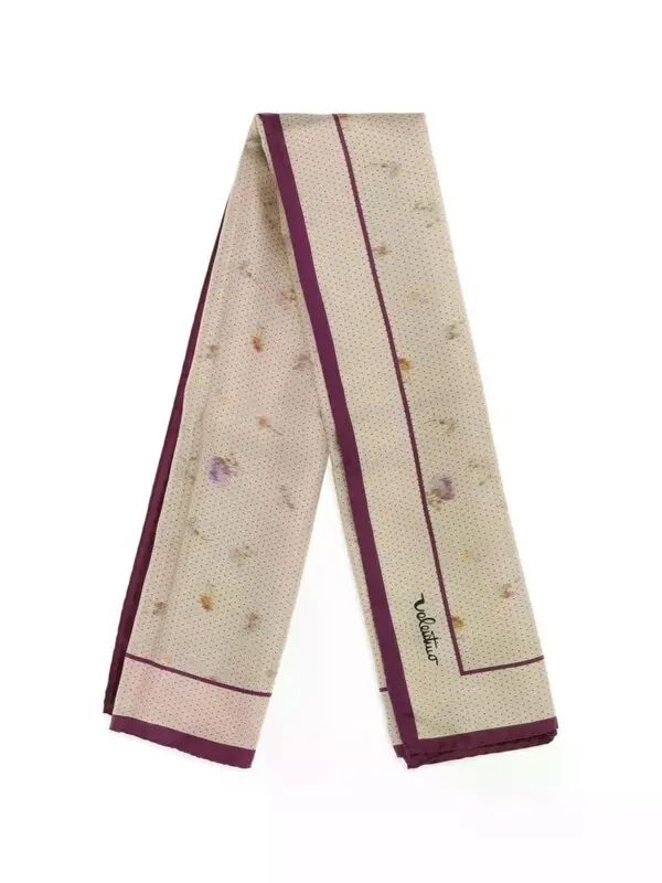 Valentino Garavani Floral-print Silk Scarf - Neutrals