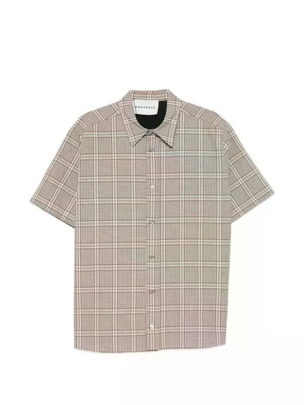AMARANTO Checked Short-sleeve Shirt