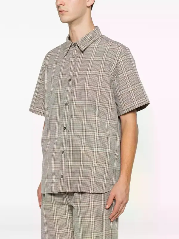 AMARANTO Checked Short-sleeve Shirt