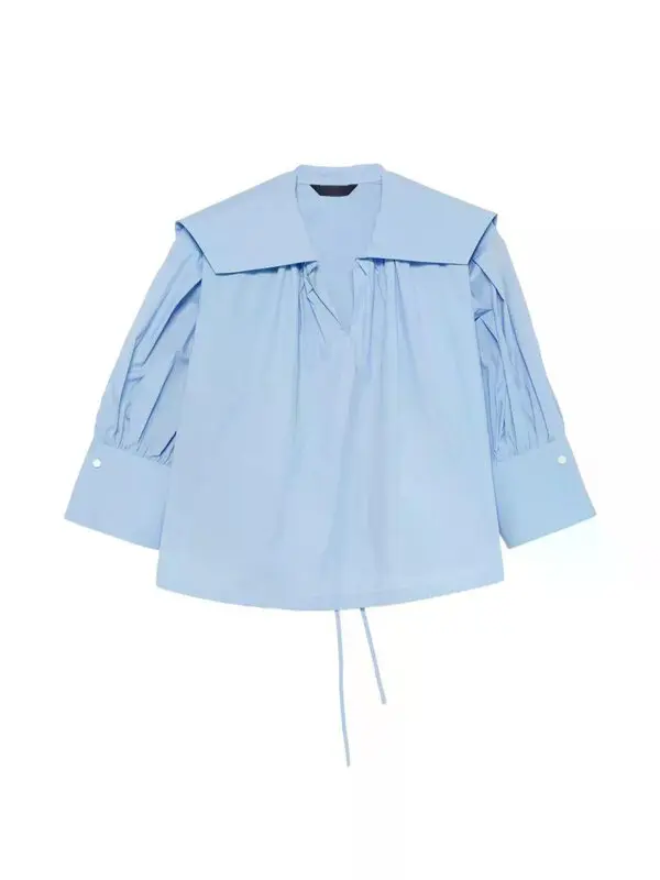 JUUN.J Sailor Collar V-neck Blouse