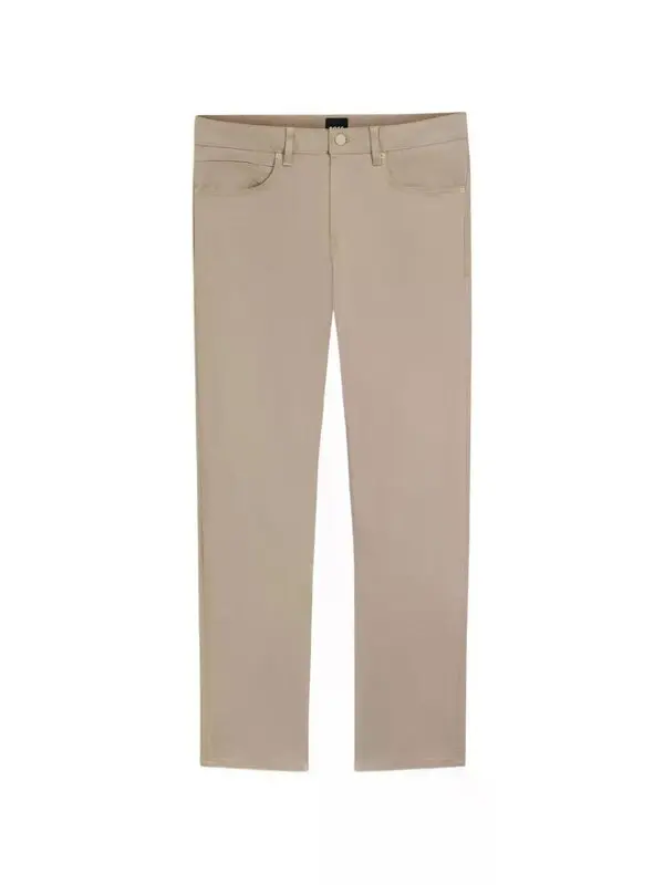 BOSS Delaware Twill Slim Fit Trousers - Neutrals