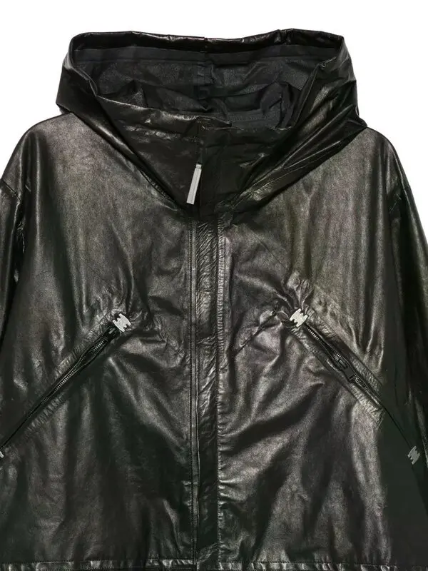 ISAAC SELLAM EXPERIENCE Hooded Leather Jacket