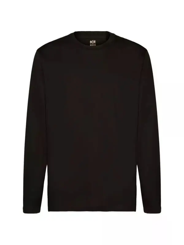 Boggi Milano Long-sleeved Pima Cotton Jersey T-shirt