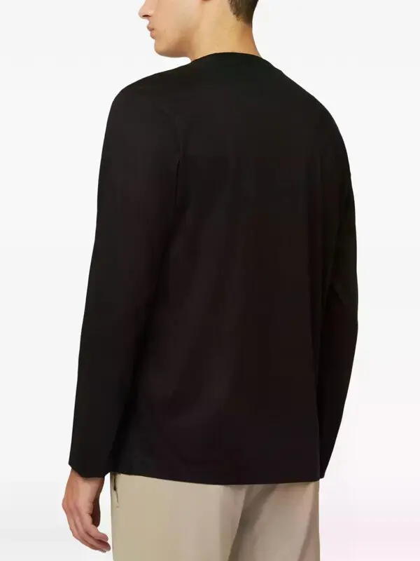 Boggi Milano Long-sleeved Pima Cotton Jersey T-shirt