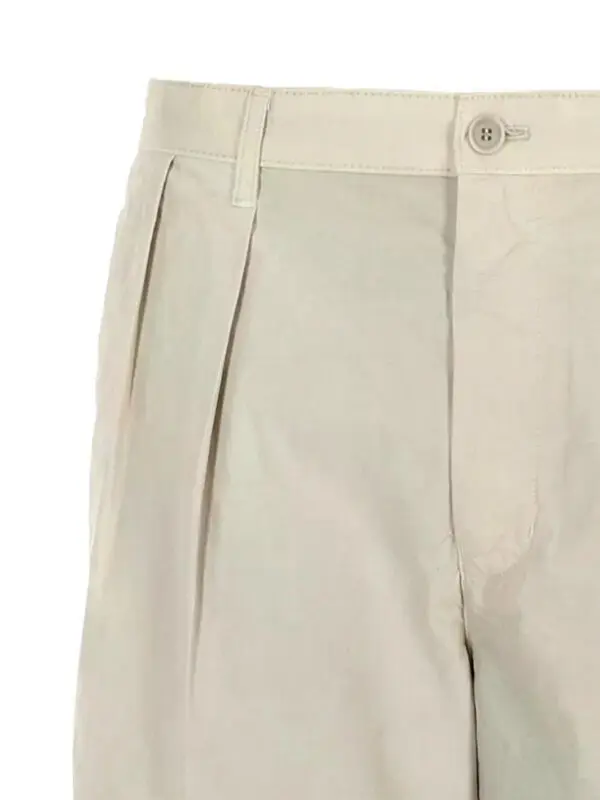 Aspesi Pleated Cotton Shorts - Neutrals