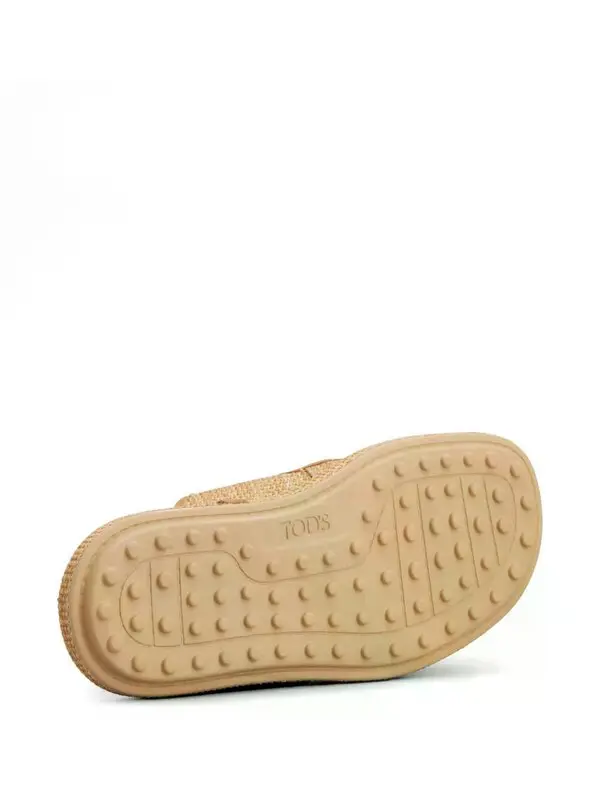 TOD'S Woven Effect Buckle Strap Sandals