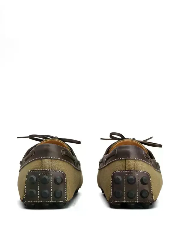 TOD'S Gommino Lace-up Boat Shoes - Green