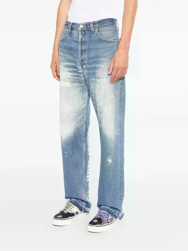 BETTER WITH AGE Distressed Faded Jeans