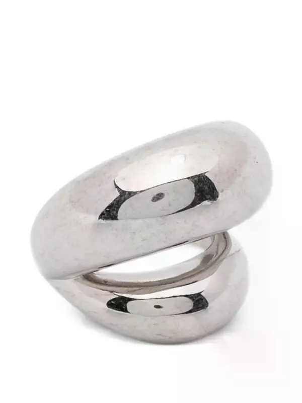 PANCONESI Sculptural Double-band Ring - Silver