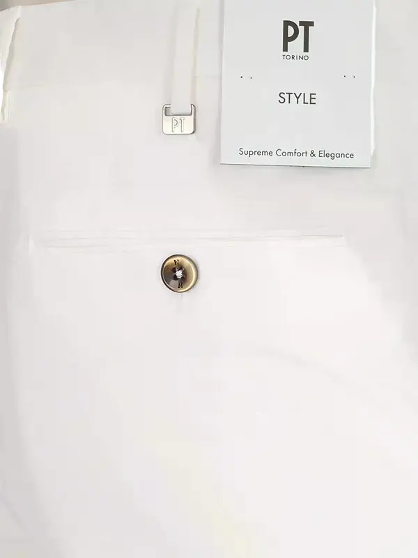 PT TORINO Slim-fit Trousers - White