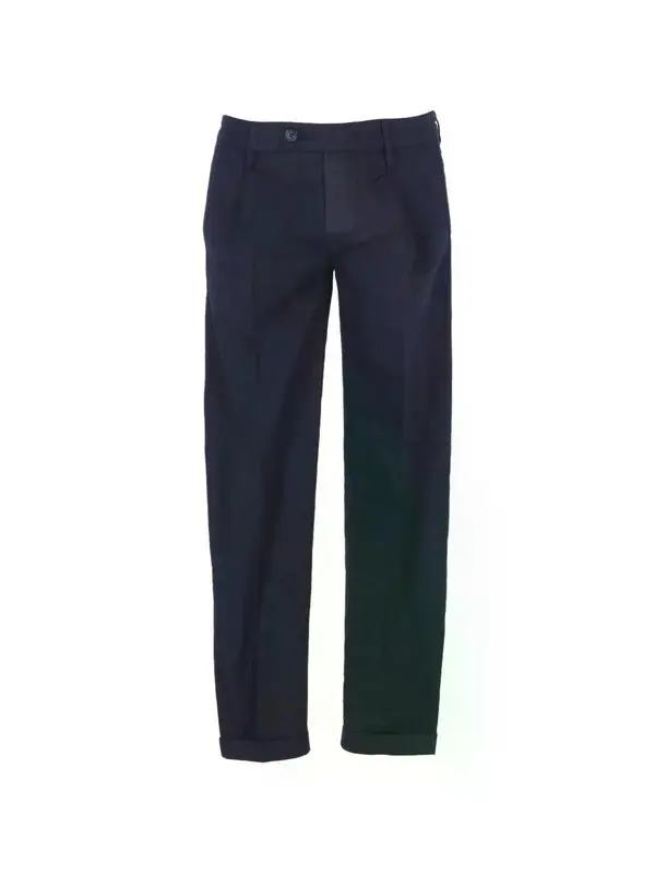 RE-HASH Pleated Turn-up Trousers - Blue