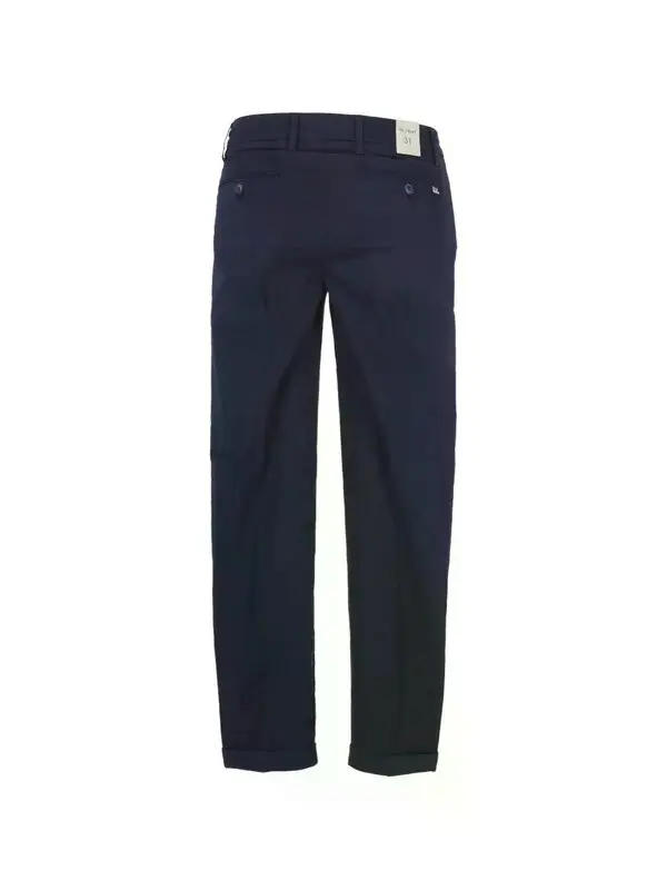 RE-HASH Pleated Turn-up Trousers - Blue