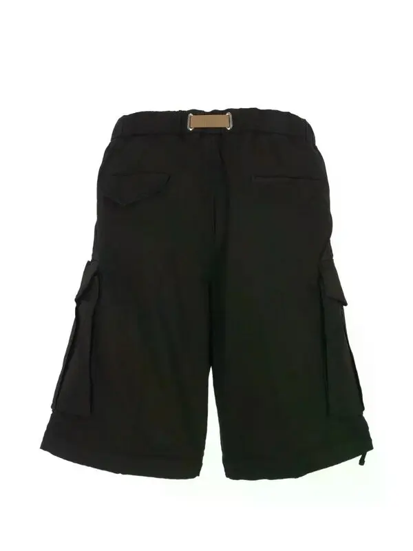 WHITE SAND Belted Cargo Shorts - Black