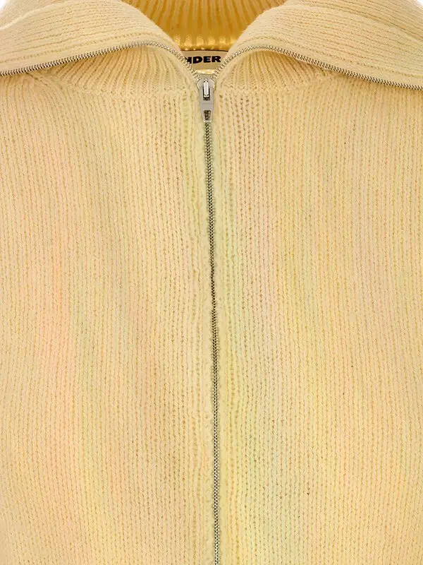 JIL SANDER Zip-up Cardigan - Neutrals
