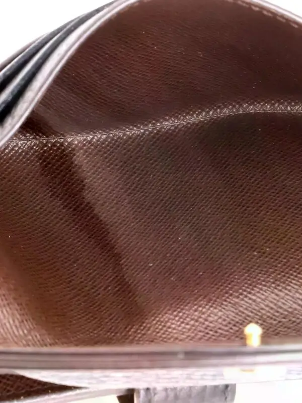 LOUIS VUITTON Normandy Wallet Damier And Leather Compact Small Wallets