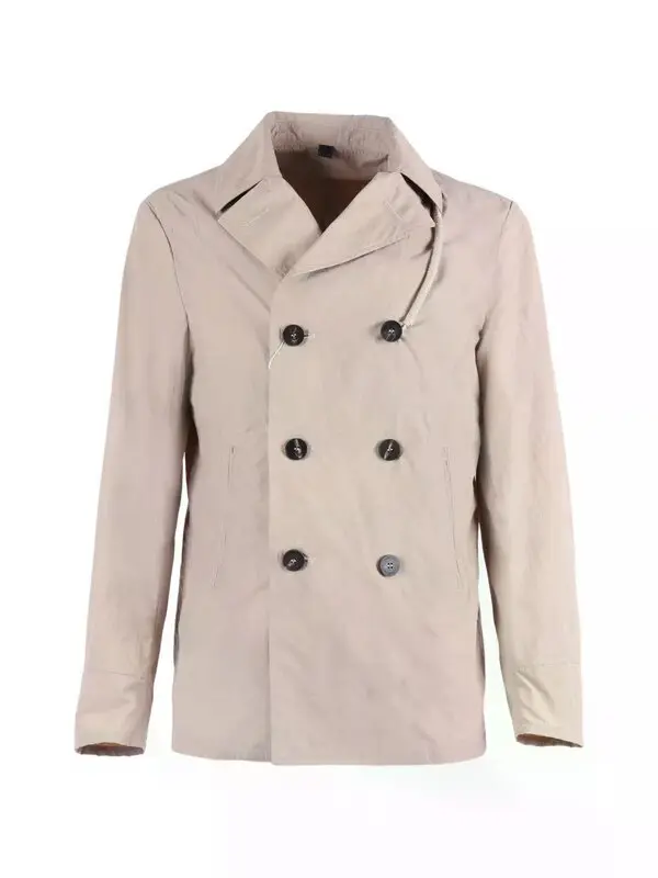 CAMPLIN Double-breasted Storm Jacket With Notched Lapels And Rope Detail