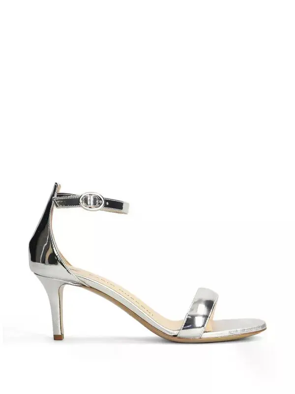 FABIO RUSCONI Metallic Ankle Strap Sandals - Silver